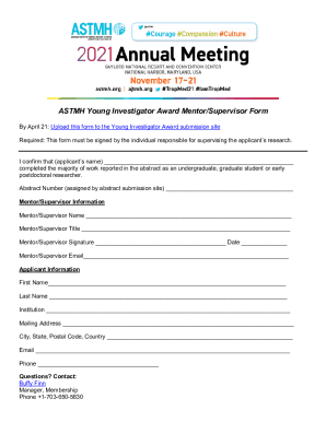 Fillable Online YIA Mentor Form Fax Email Print - pdfFiller