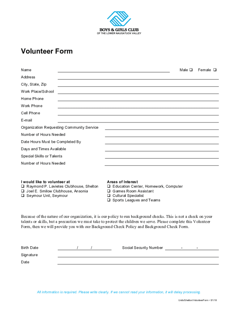 Fillable Online Volunteer Application Form for Non-Profit Form Template ...