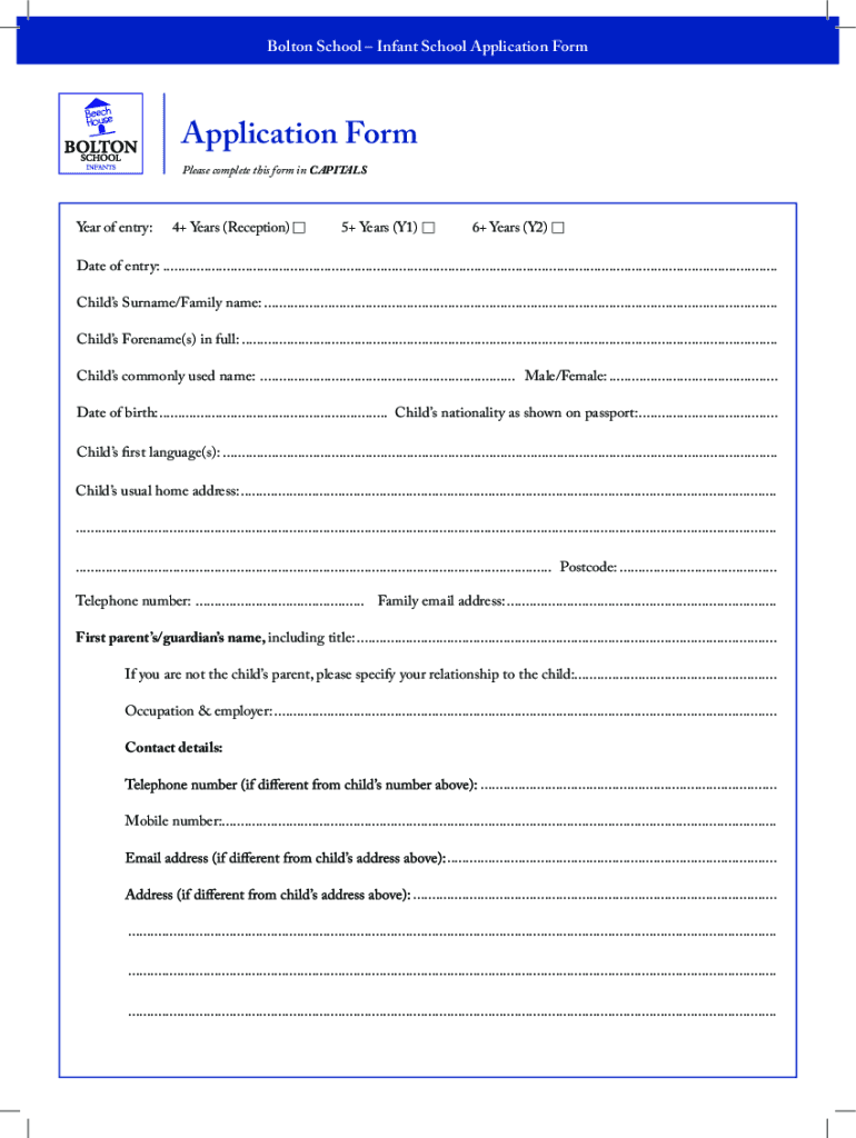 Fillable Online 99665 Infants Application Form.indd Fax Email Print ...