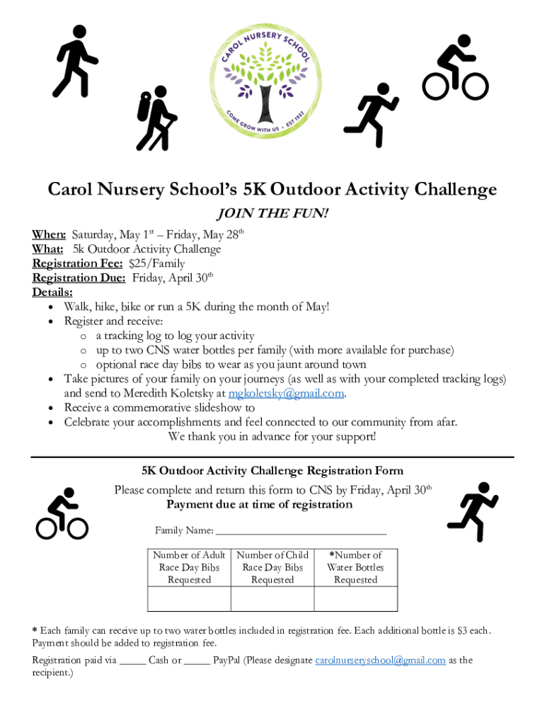 Fillable Online 5K Registration Form-1 Fax Email Print - pdfFiller