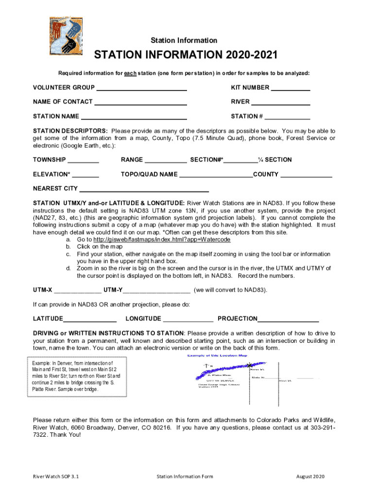 Fillable Online Station Information Form Fax Email Print - pdfFiller