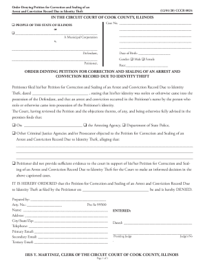 Fillable Online INFORMATION ON FILING A PETITION TO SEAL ARREST OR ...