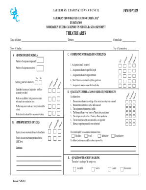 Fillable Online THEATRE ARTS - CXC Fax Email Print - pdfFiller