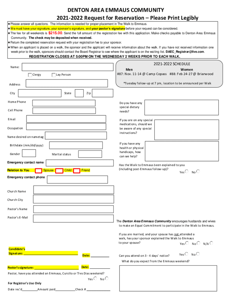 Fillable Online Parks, Pavilions, Fields and TrailsBorough of Emmaus ...