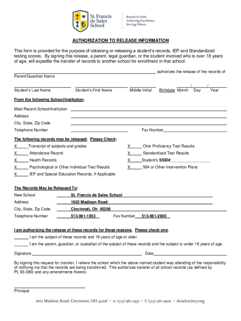 Fillable Online FREE 9+ Sample Release of Information Forms in MS WordPDFFREE 9+ Sample Release ...