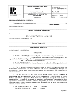 Fillable Online Intellectual Property Office of the Philippines ...