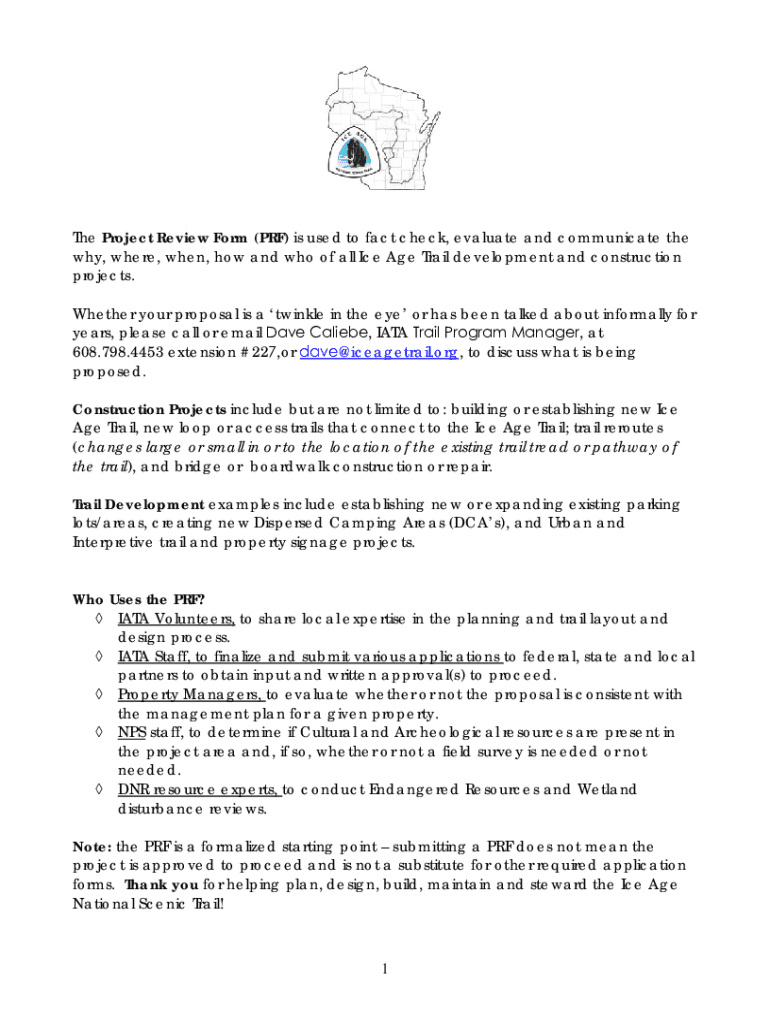 Fillable Online Ice Age NST Project Review Form Fax Email Print - pdfFiller