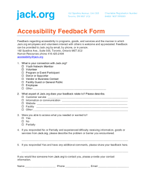 Fillable Online Jack.org Accessibility Feedback Form.docx Fax Email ...