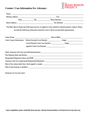 Fillable Online Attorney Intake Form .docx Fax Email Print - pdfFiller