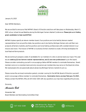 Fillable Online 2021 Board Nomination Letter & Form.docx Fax Email ...