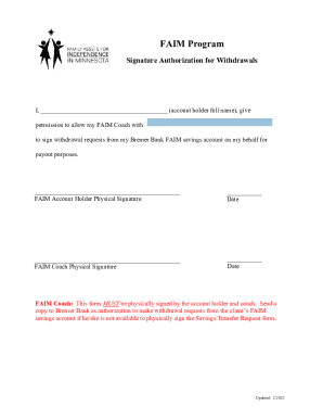 Fillable Online Account Holder Official Authorization List Fax Email ...