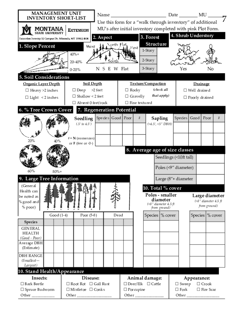 Fillable Online PLOT FORM SUMMARY - MSU Extension Forestry - MSU ... Fillable Online PLOT FORM SUMMARY - MSU Extension Forestry - MSU ...