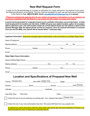 Fillable Online New Well Request Form Updated 9-2019.docx Fax Email ...