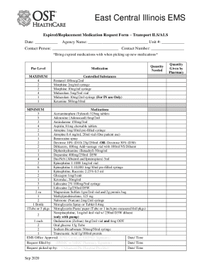 Fillable Online Expired/Replacement Medication Request Form Non ...