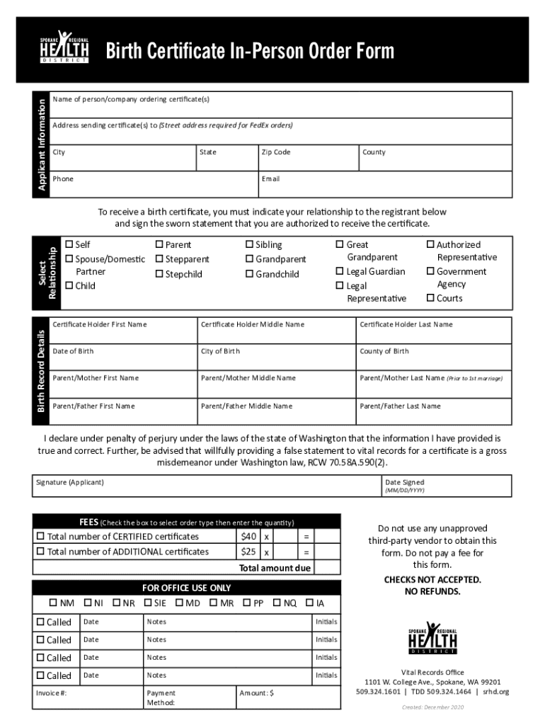 Fillable Online Birth Certificate Form - Fill Out and Sign Printable PDF ... Fax Email Print ...