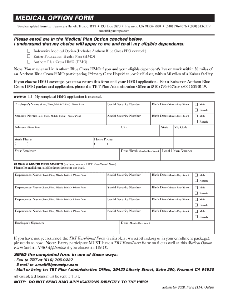 Fillable Online Fillable Online TBT RETIREE ENROLLMENT FORM ... Fax Email Print - pdfFiller
