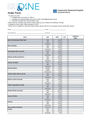 Fillable Online Order Form - UnityPoint Fax Email Print - pdfFiller