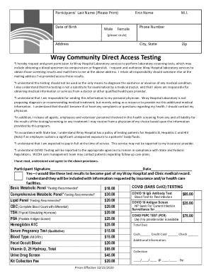 Fillable Online Laboratory Services - Chase County Community Hospital ...