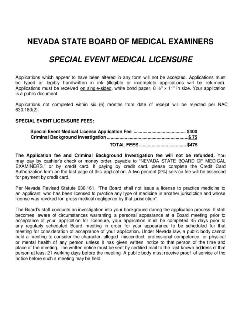 Fillable Online medboard nv form c nevada state board of medical ...