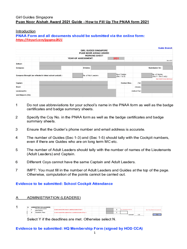 Fillable Online girlguides org How to Fill Up The PNAA form 2021 v2 Fax ...