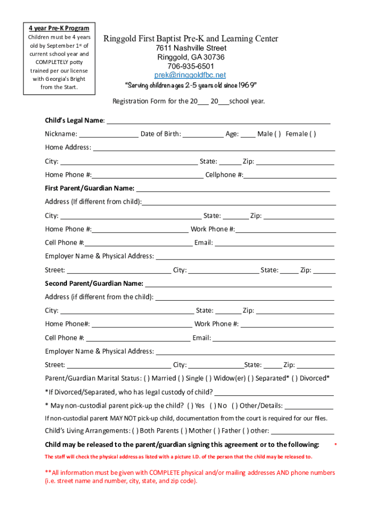 Fillable Online Pre-Kindergarten (PK3 and PK4)dcpsPre-Kindergarten (PK3 ...