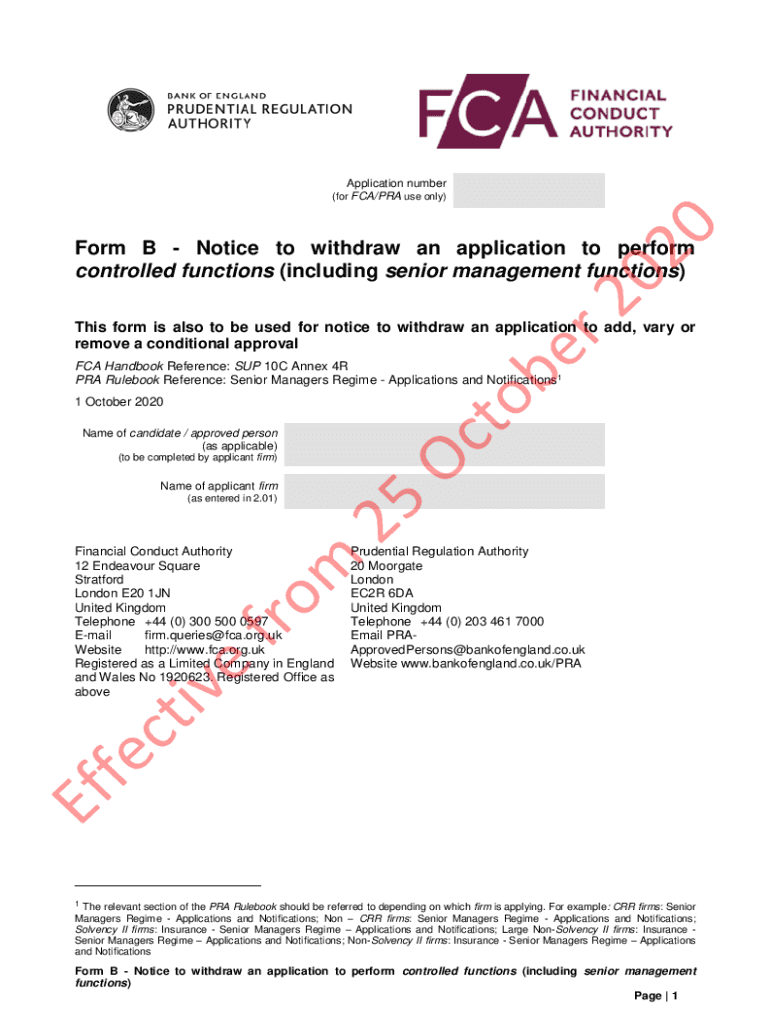 Fillable Online Form C Notice of ceasing to perform ... - FCA ...