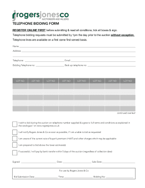 Fillable Online Checklist for Submitting Complete Bid InformationKent ...