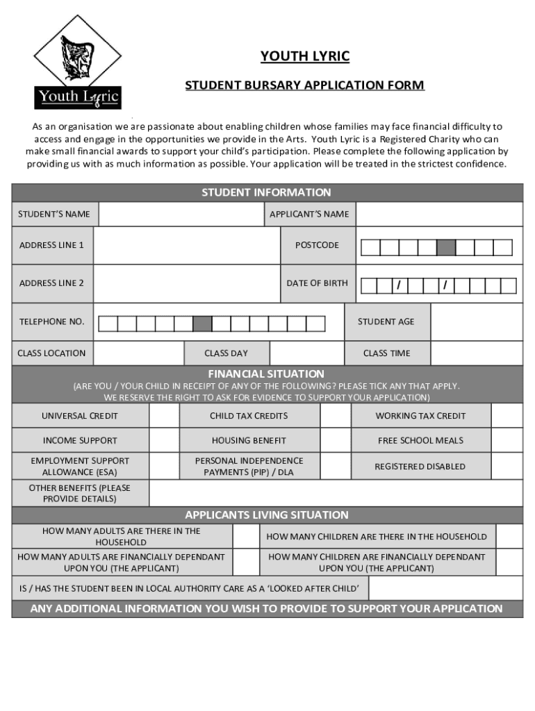 Fillable Online Bursary Application Letter - Samples, Templates ...