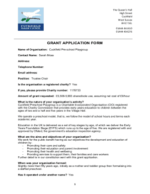 Fillable Online CPC Grant Application Form Fax Email Print - pdfFiller