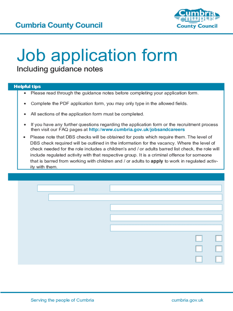 Fillable Online A Guide to Successfully Completing Job Applications ...