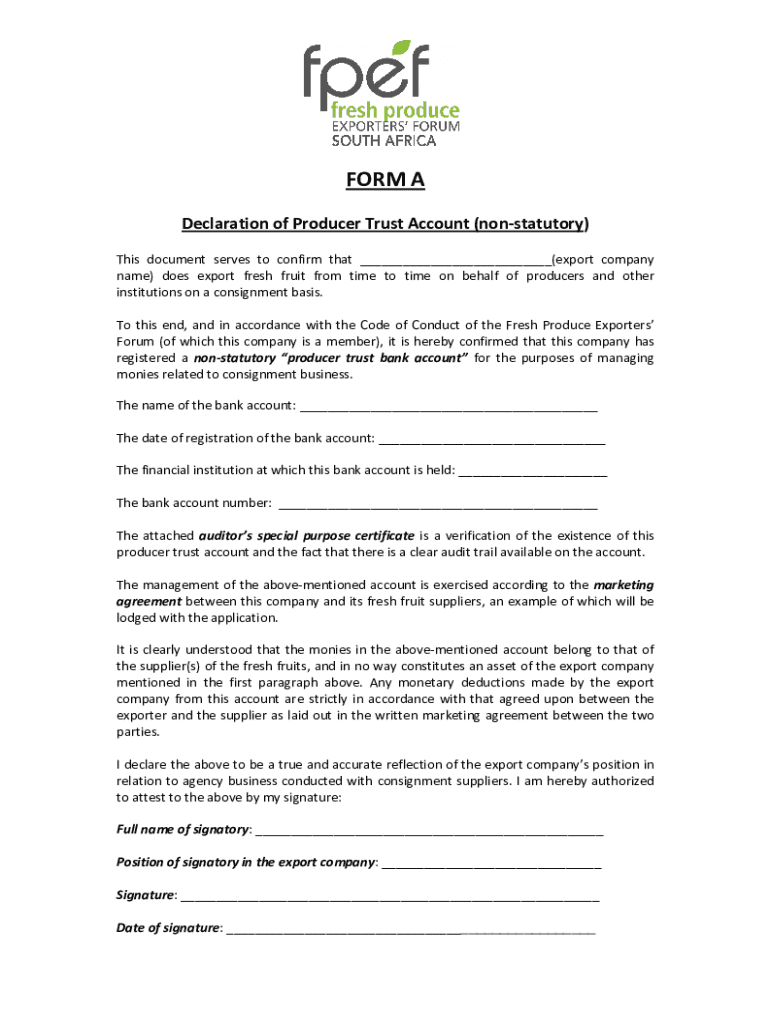 Fillable Online Declaration of Trust Template - Get Free Sample Fax ...