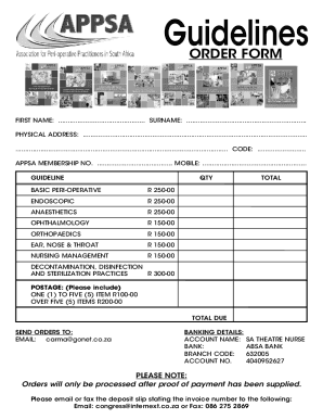 Fillable Online GUIDELINE ORDER FORM.qxpLayout 1 Fax Email Print ...