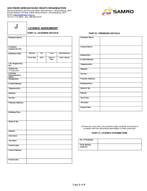 Fillable Online Music User SAMROMusic User SAMROForms SAMROForms SAMRO ...