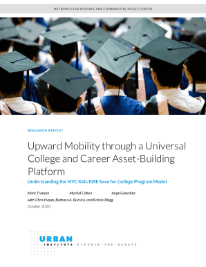 Fillable Online Upward Mobility through a Universal College and Career ...