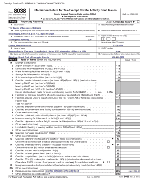 Fillable Online Form 8038 (Rev. September 2018) Fax Email Print - pdfFiller