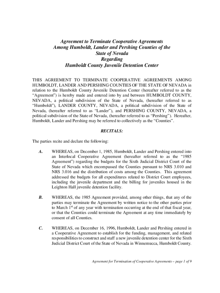 Fillable Online Cooperative Agreements - CaliforniaAn Overview of ...