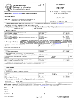Fillable Online Instructions for Completing the Statement of ...