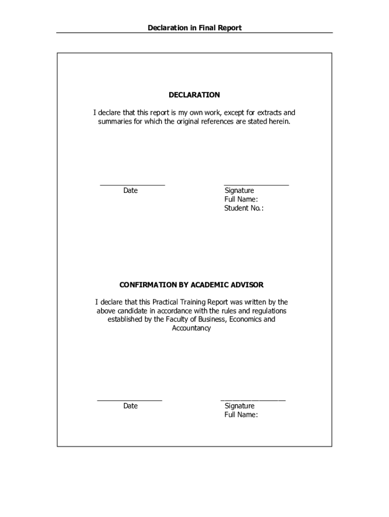 Fillable Online Solved: Declaration: I Declare That The Information ...