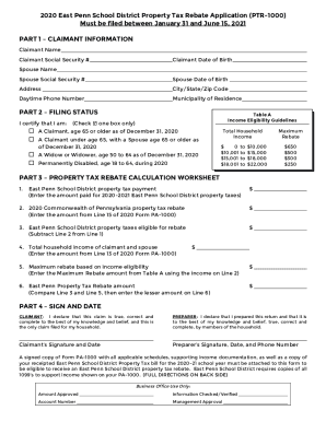 Fillable Online Property Tax/Rent Rebate Program Forms - PA.Gov Fax ...