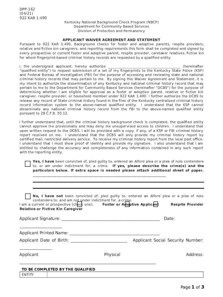 Department for Community Based Services - Kentucky - manuals sp chfs ky Doc Template | pdfFiller