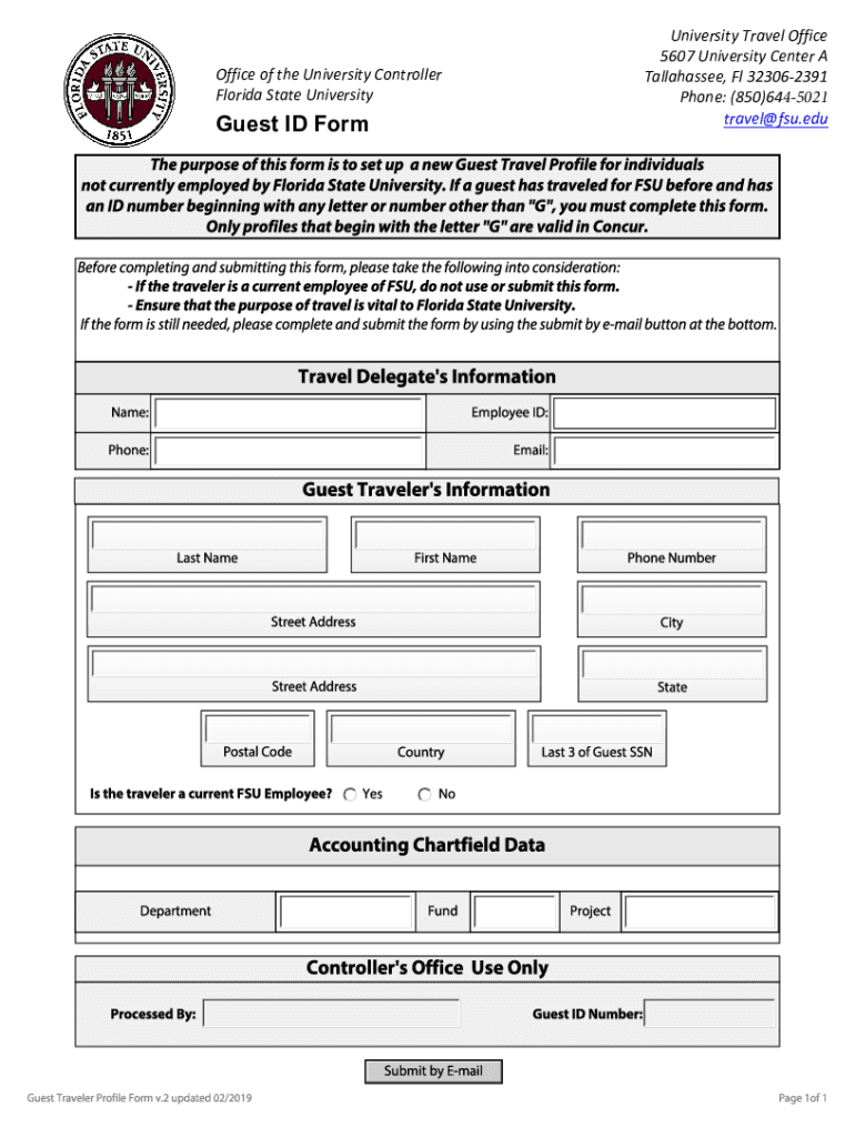 Fillable Online controller vpfa fsu Guest Traveler Profile Form-1.pdf ...