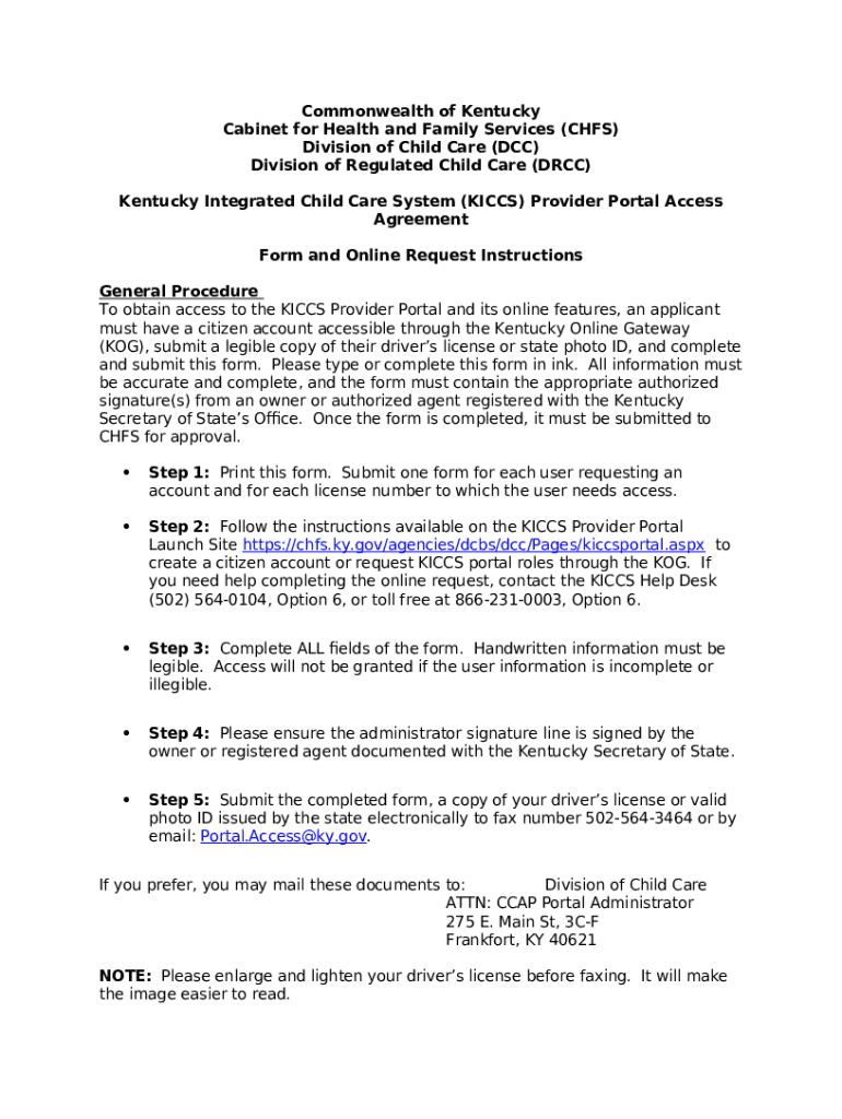 Provider Portal User Agreement - CHFS Home - chfs ky Doc Template ...