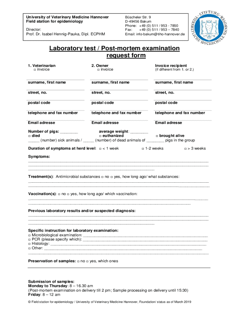 Fillable Online LaboratoryPost-mortem request form 10082018.docx Fax ...