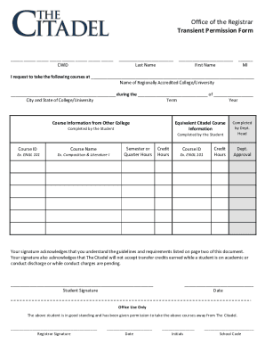 Fillable Online TRANSIENT REQUEST FORM - East Georgia State College Fax ...