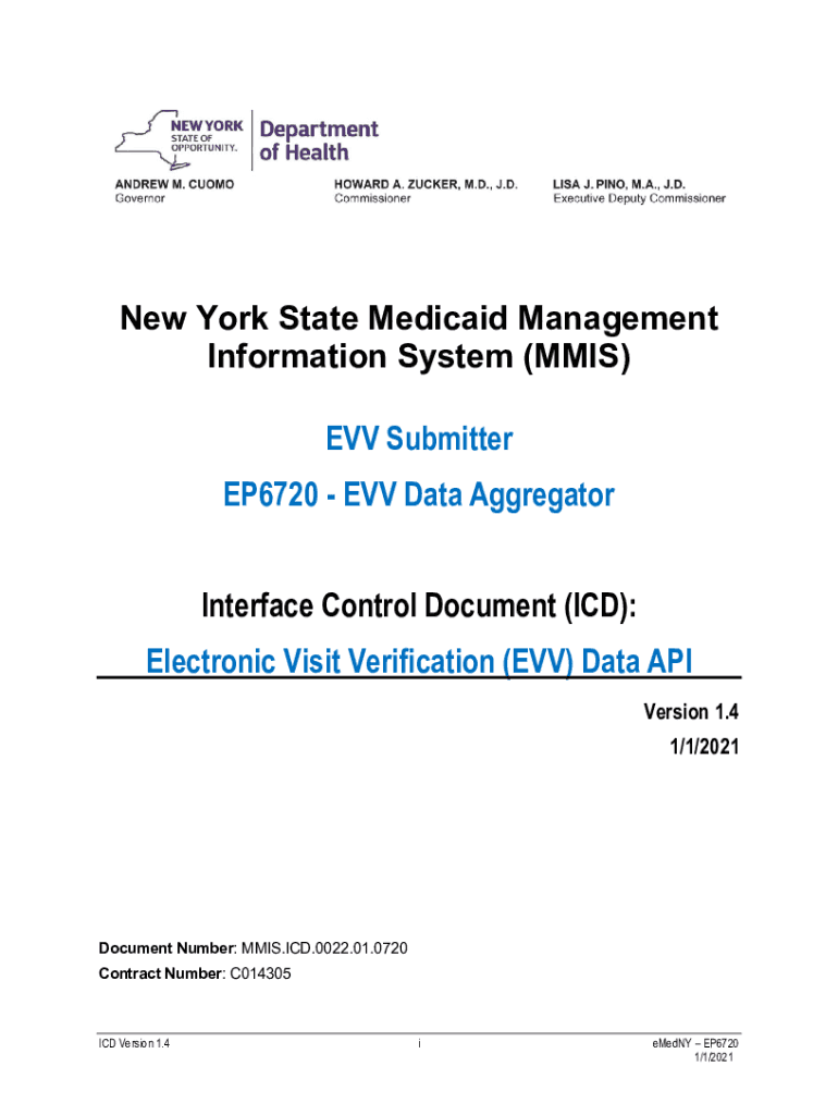 Fillable Online MMIS Interface Control Document EVV Data API. MMIS ...