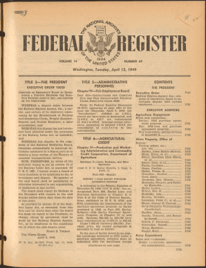 Fillable Online Federal Register :: Requirements on Content and Format ...
