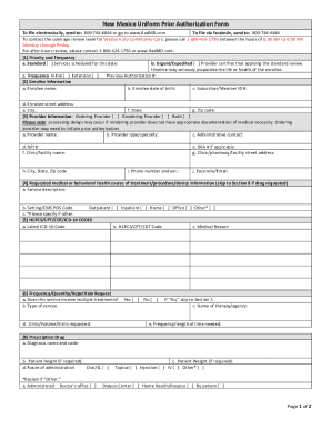 Fillable Online NM Standard Prior Authorization Form - RADMD Fax Email ...