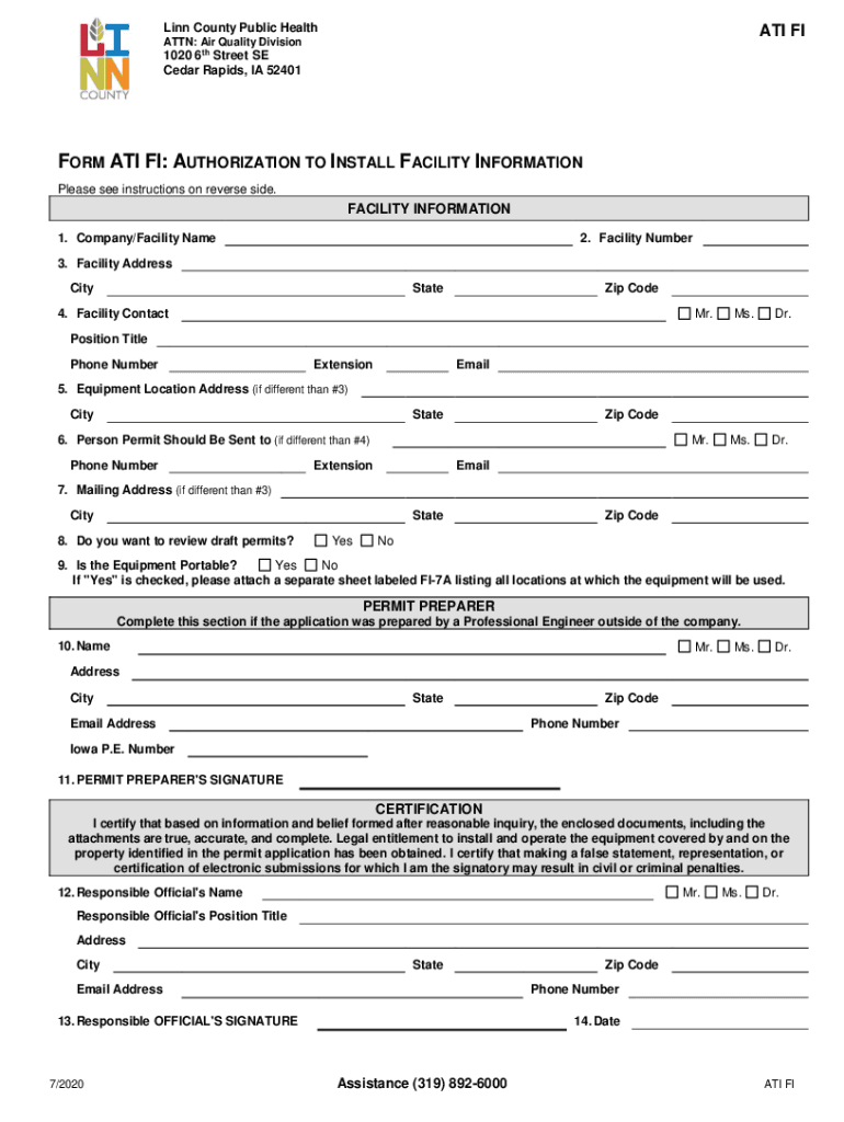 Fillable Online FORM ATI FI: A Fax Email Print - pdfFiller