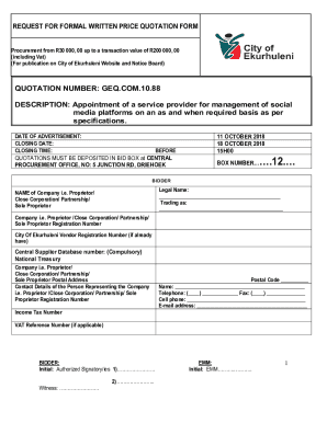 Fillable Online Price Quotation Request Letter (Format & Samples)The ...