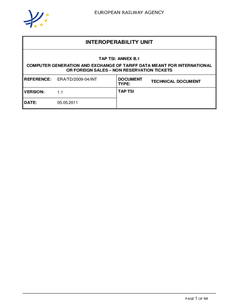Fillable Online TAP TSI: ANNEX B Fax Email Print - pdfFiller